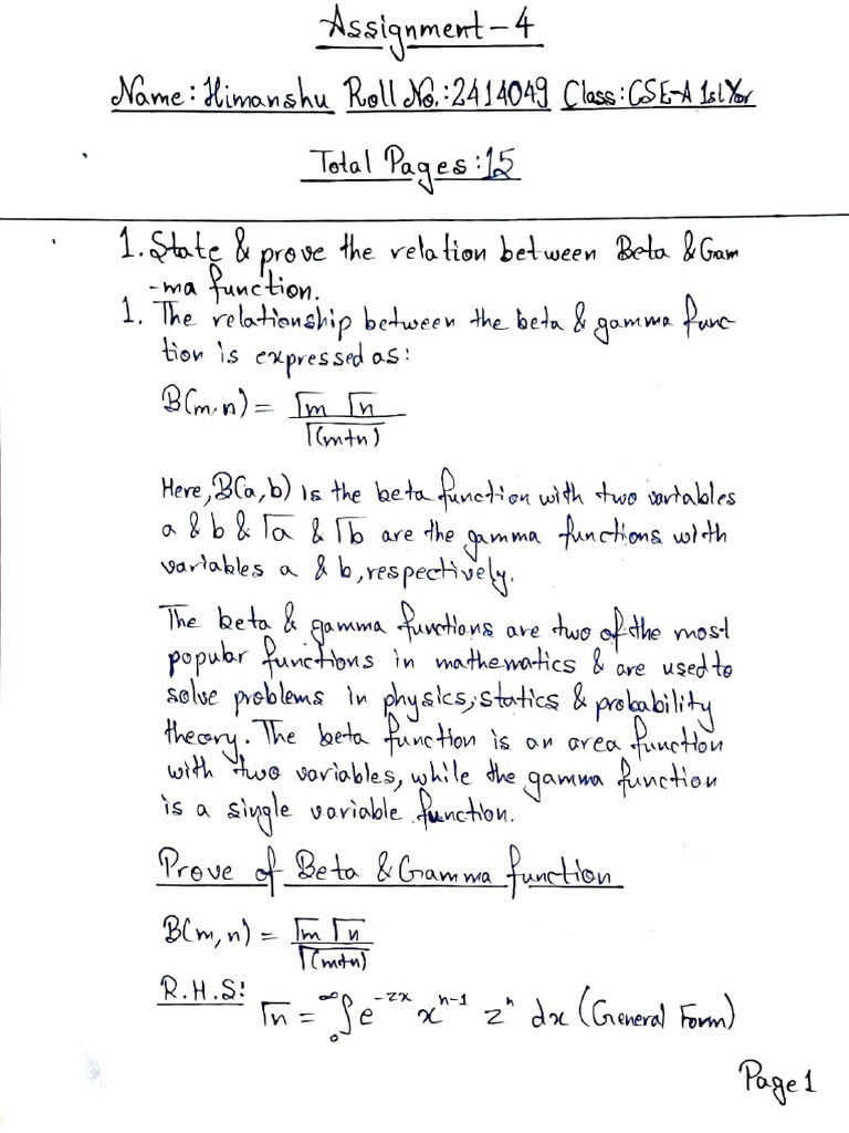 Mathematics Assignment 4 | PDF | Linear Algebra | Algebra