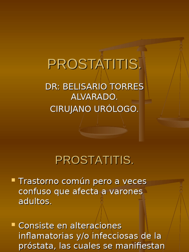 PROSTATITIS | PDF | Enfermedades y trastornos | Especialidades Medicas
