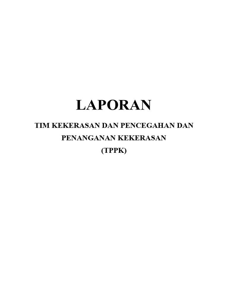 laporan tppk | PDF