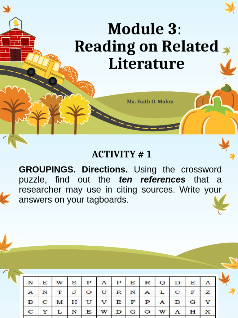 Synthesizing Related Literature Guide | PDF | Educational Technology ...