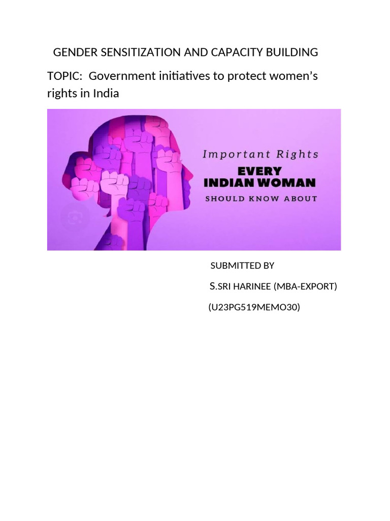 Gender Sensitization and Capacity Building | PDF | Infant Mortality ...