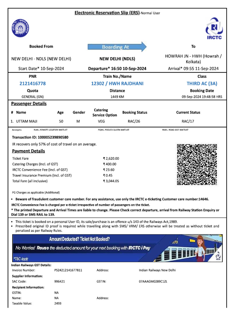 TrainTicket 9sep | PDF