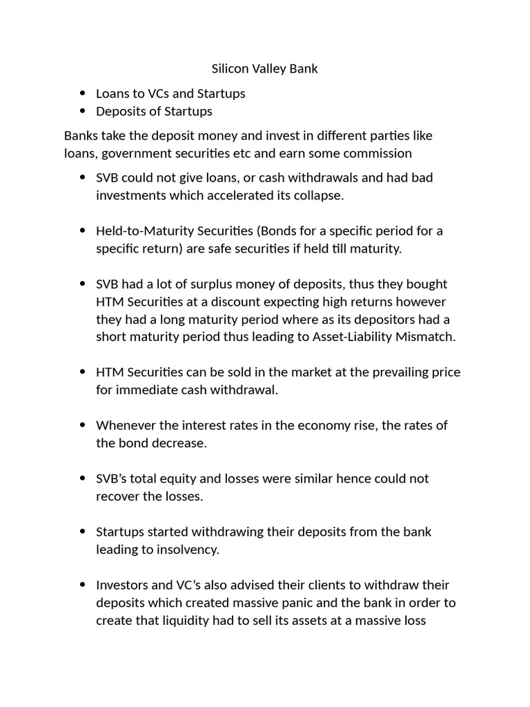 Silicon Valley Bank Crisis | PDF