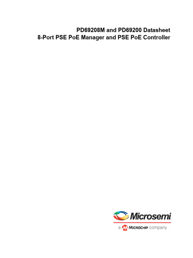 PD69208M and PD69200 PoE Controllers | PDF | Computer Engineering ...
