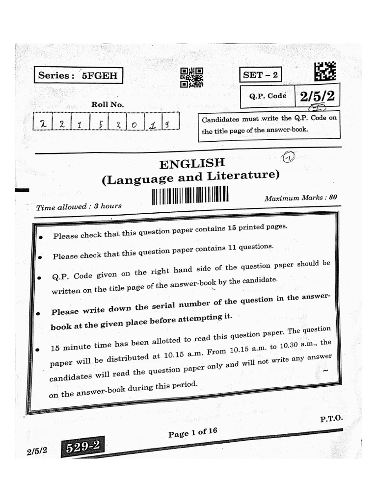 English 2025cbse Board Paper Set 5 Subset2 | PDF | Rain | Monsoon