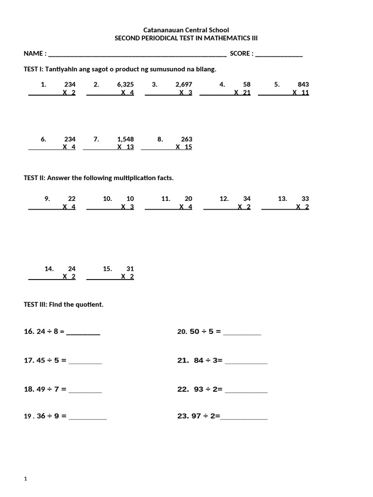 PT Mathematics-3 Q2 | PDF