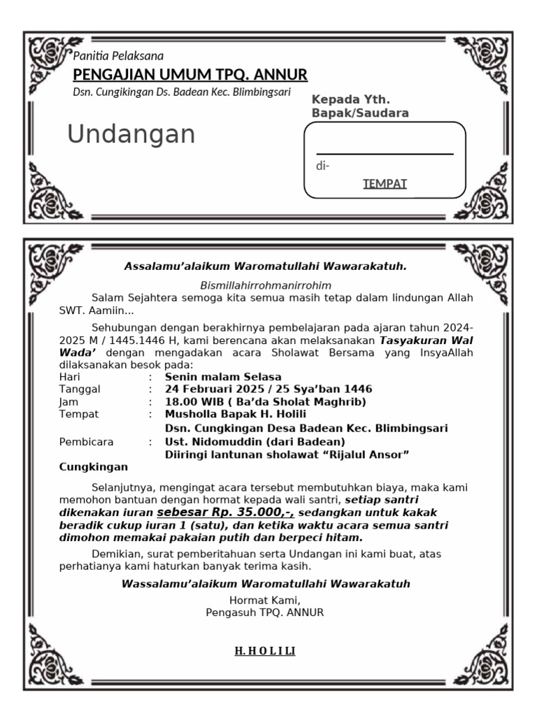 Undangan 2 | PDF