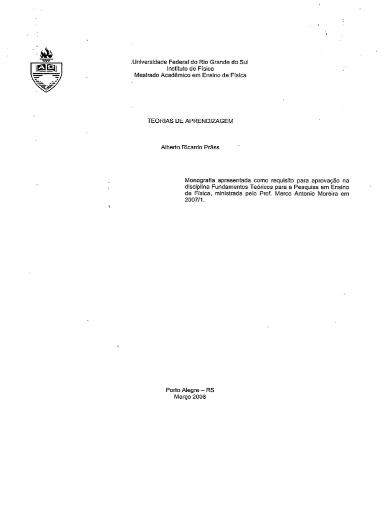 Teoria Behaviorista - Comportamentalista | PDF