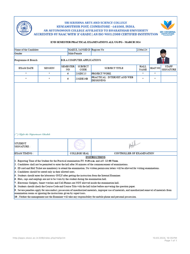 BBA Computer Apps Practical Exam 2024 | PDF