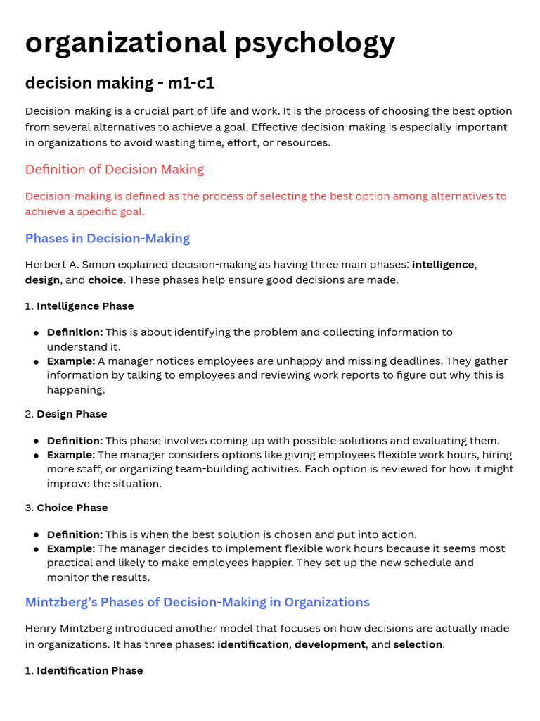 Module 1 Decision Making | PDF | Decision Making | Heuristic