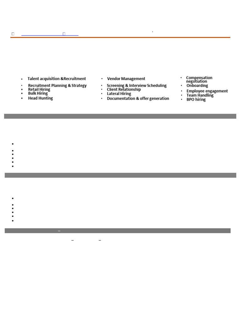 HR Recruitment Expert Profile | PDF | Recruitment | Business