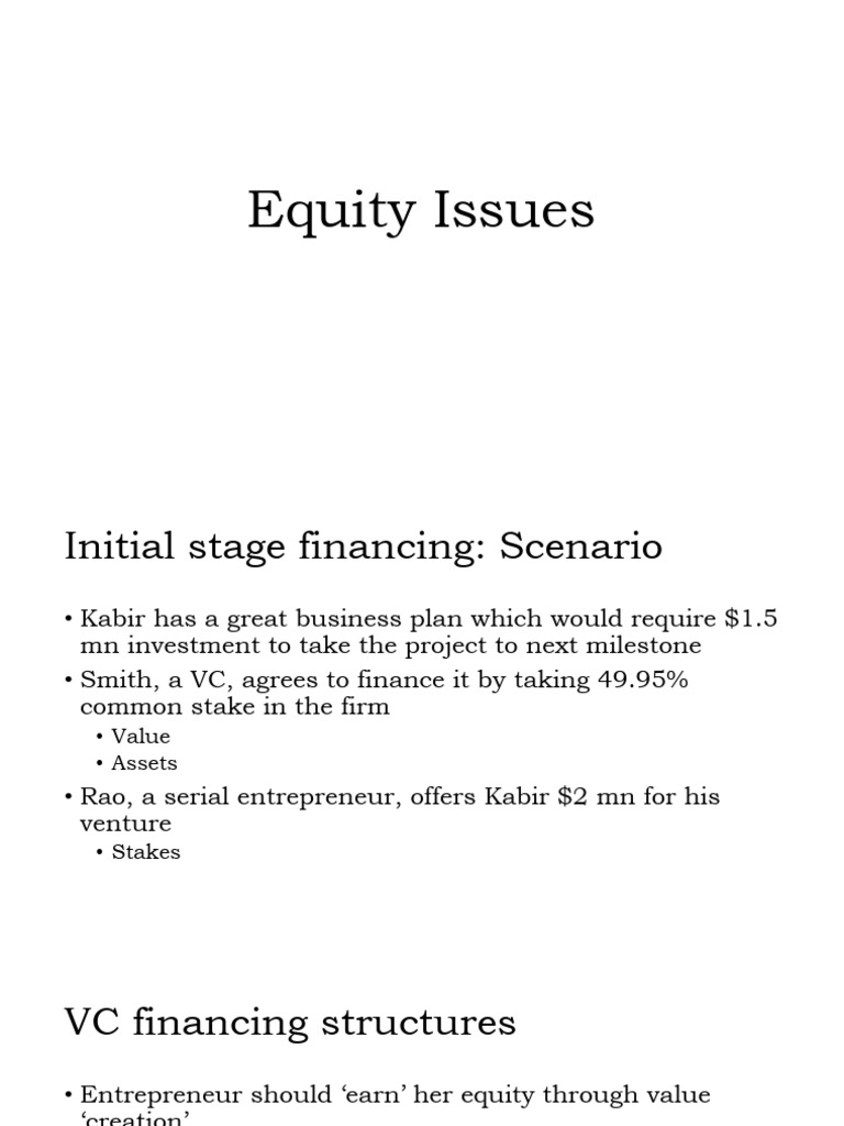 12 Equity issues | PDF | Venture Capital | Corporate Finance