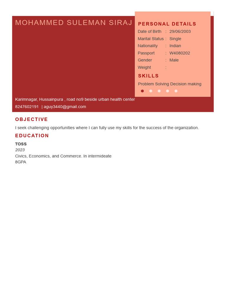 Mohammed Suleman Siraj - 0120251132396850 | PDF