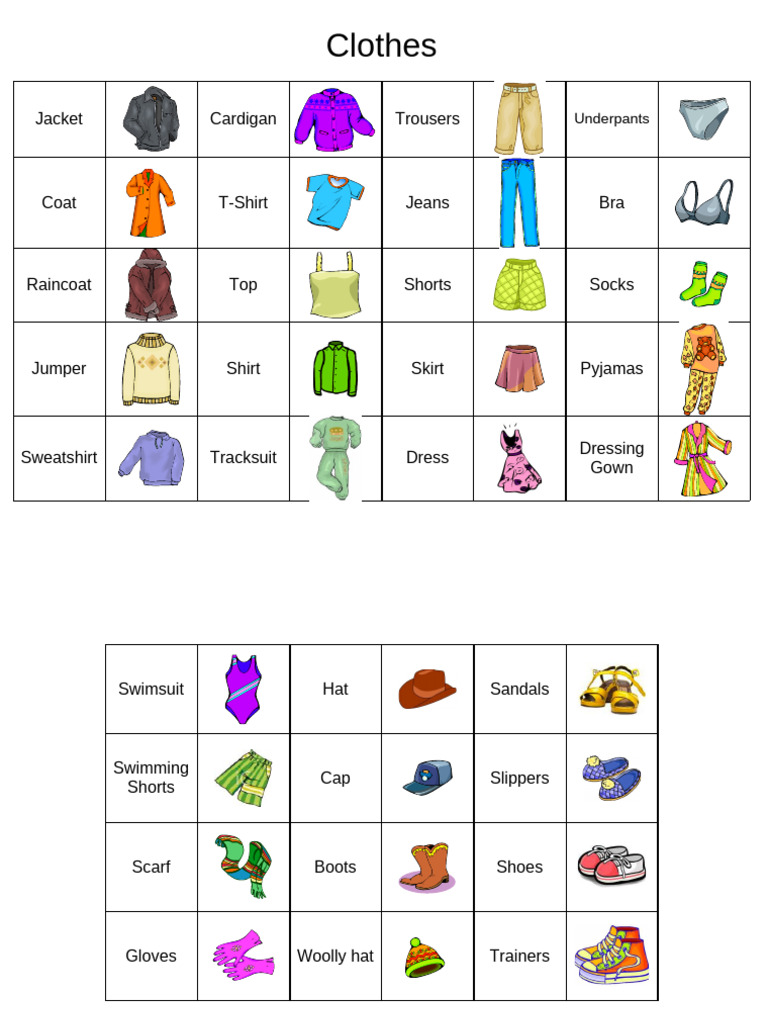 Clothes-with-pictures | PDF
