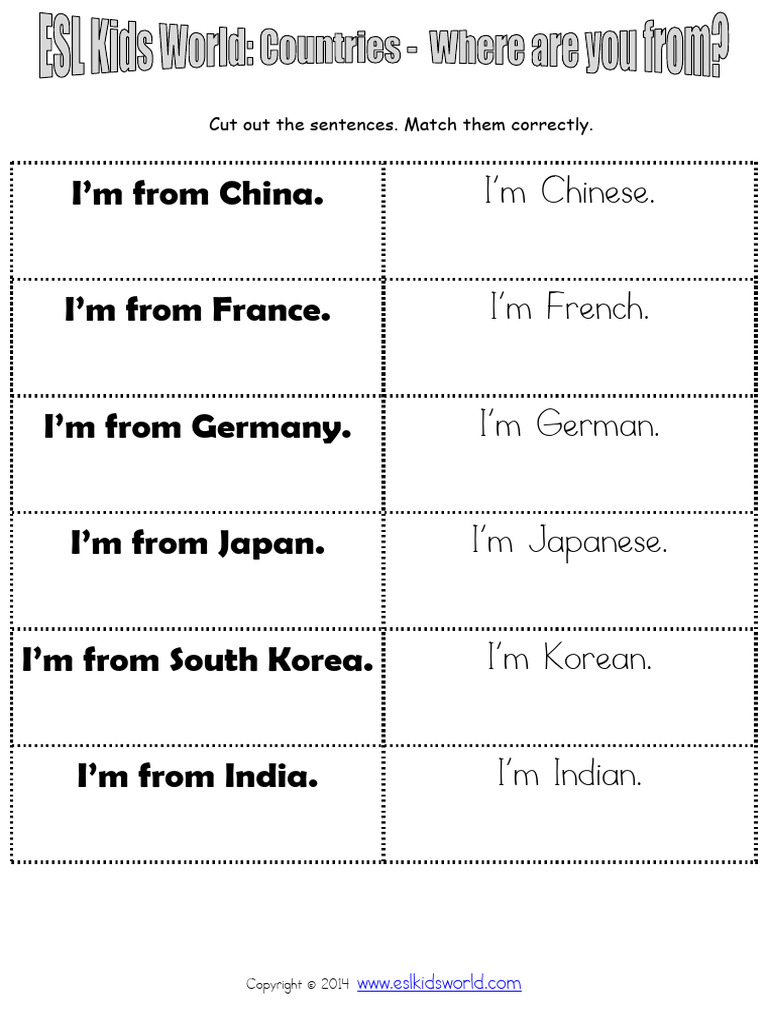 countries-nationalities-match-up-sentences | PDF