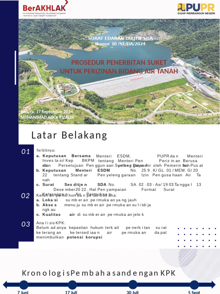 4. Sosialisasi SE Dirjen SDA Prosedur Penerbitan Suket_Final 170924 | PDF