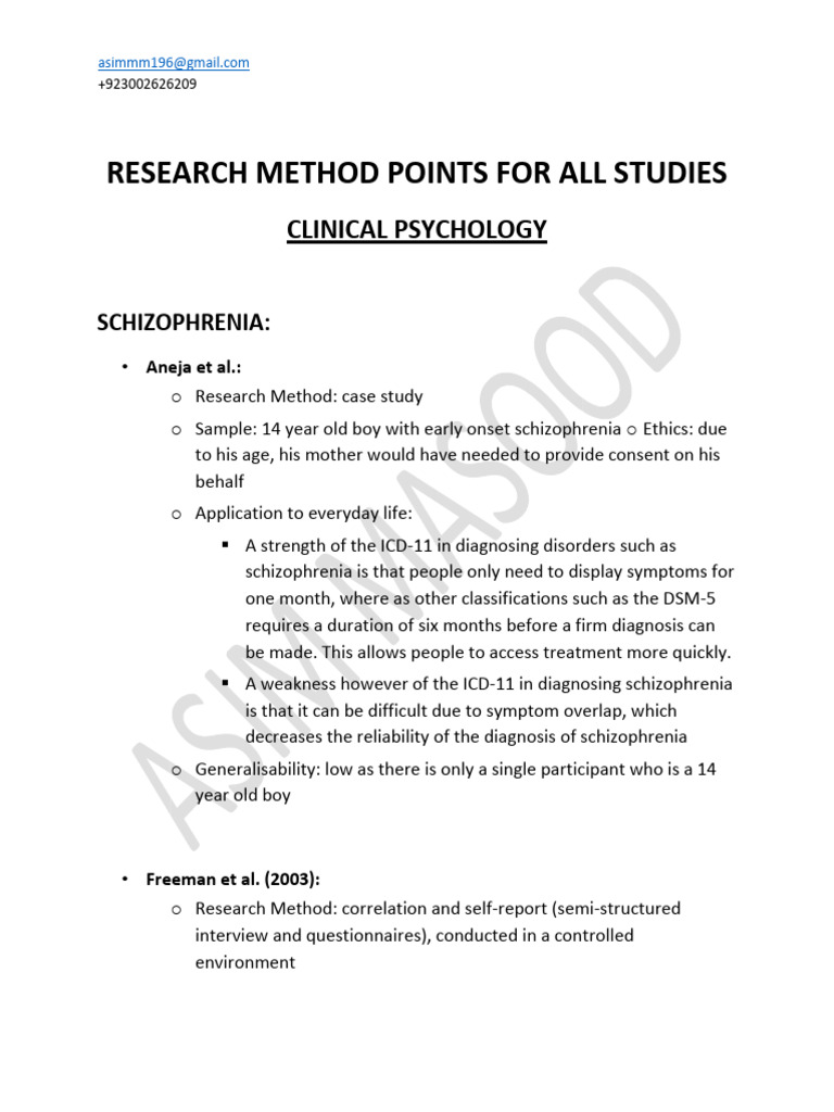 Research Methods in Clinical Psychology | PDF | Self Report Study | Validity (Statistics)
