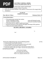 Class 4 ICSE Sample Paper | PDF | Grammar | Linguistics