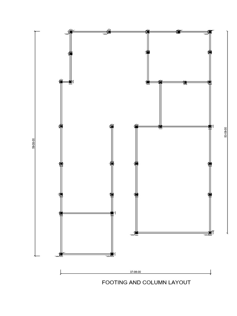 FOOTING AND COLUMN LAYOUT | PDF