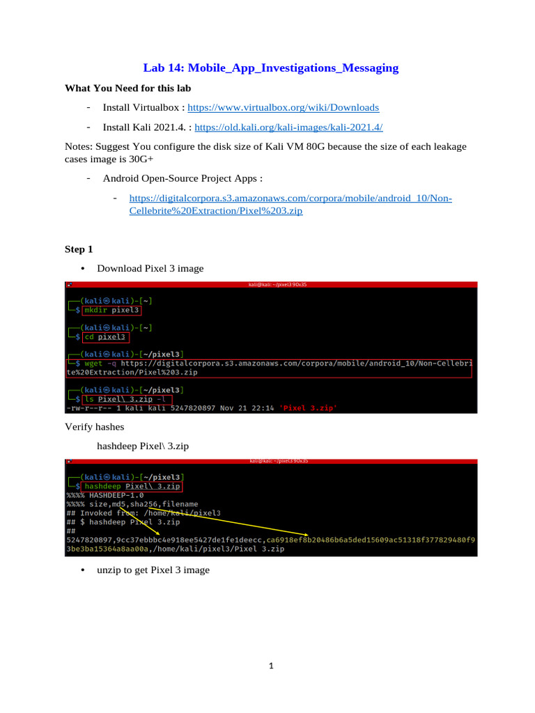 Lab-14-Mobile App Investigations Messaging | PDF | Android (Operating System) | Software