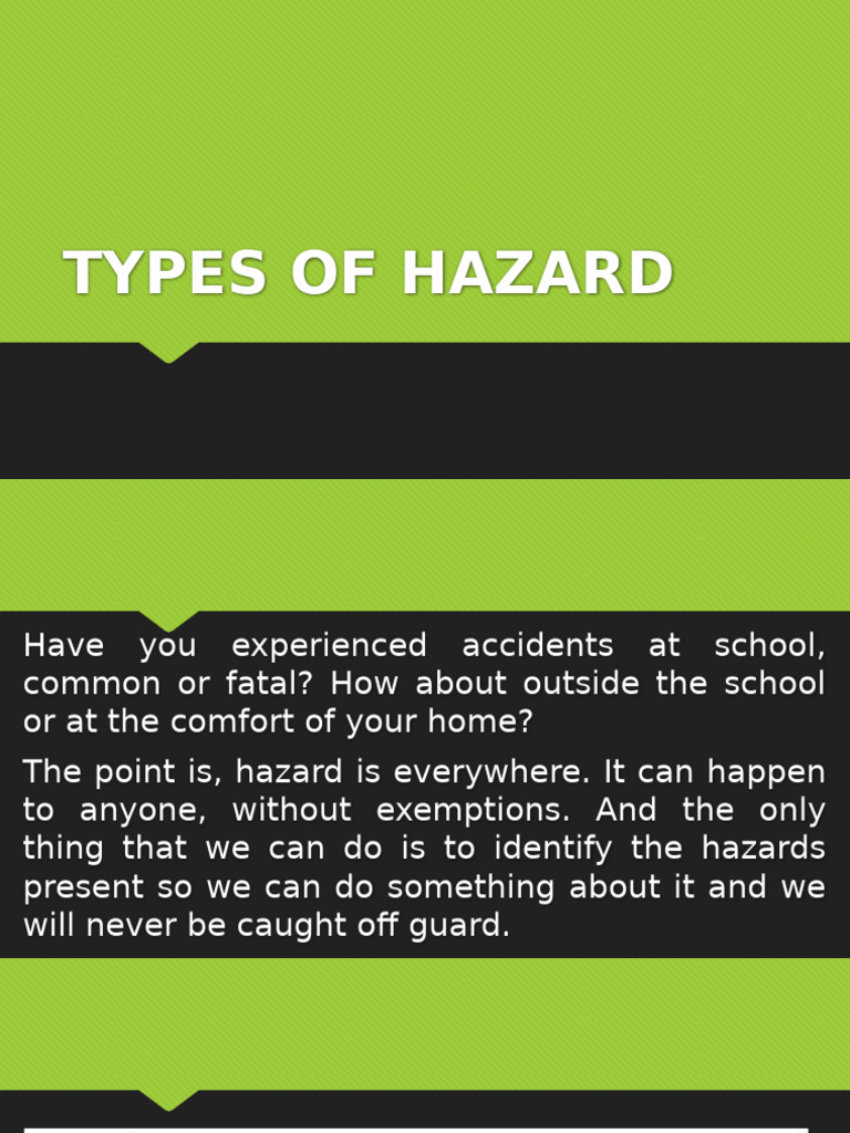 Types of Hazard | PDF
