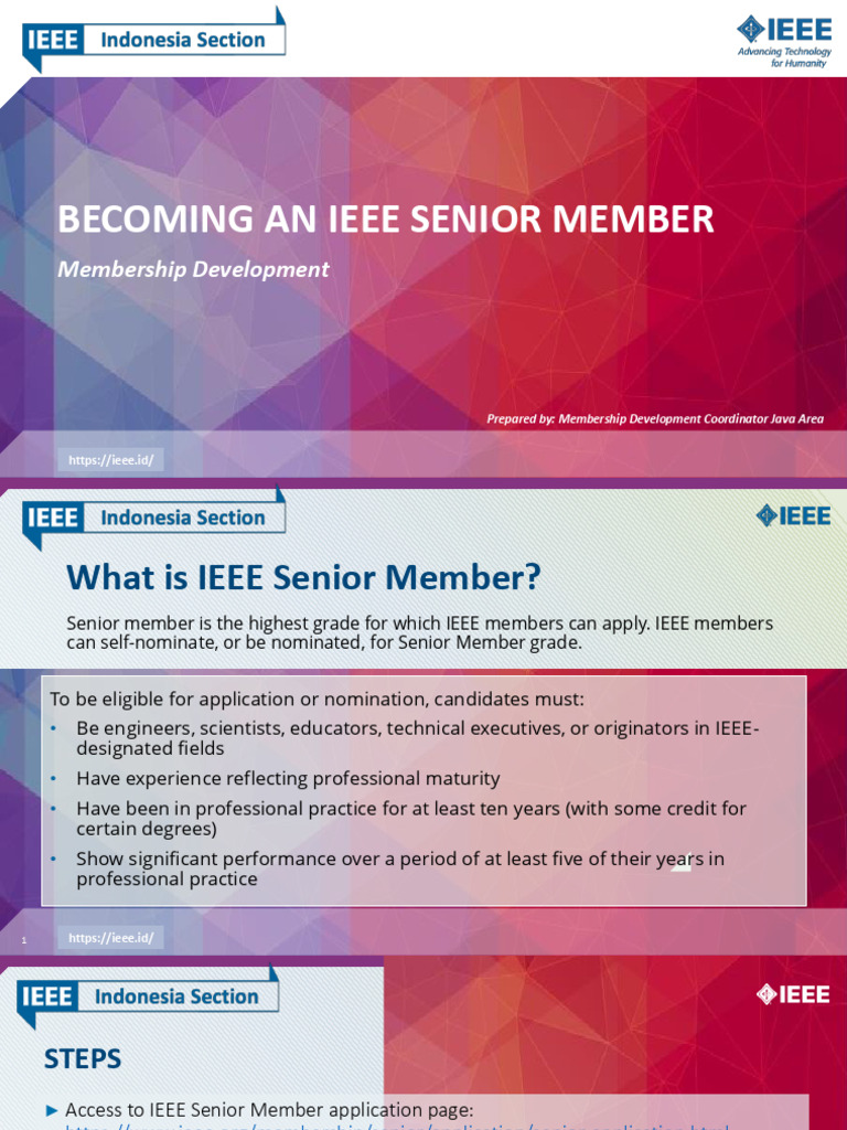 IEEE Senior Member Application Guide | PDF
