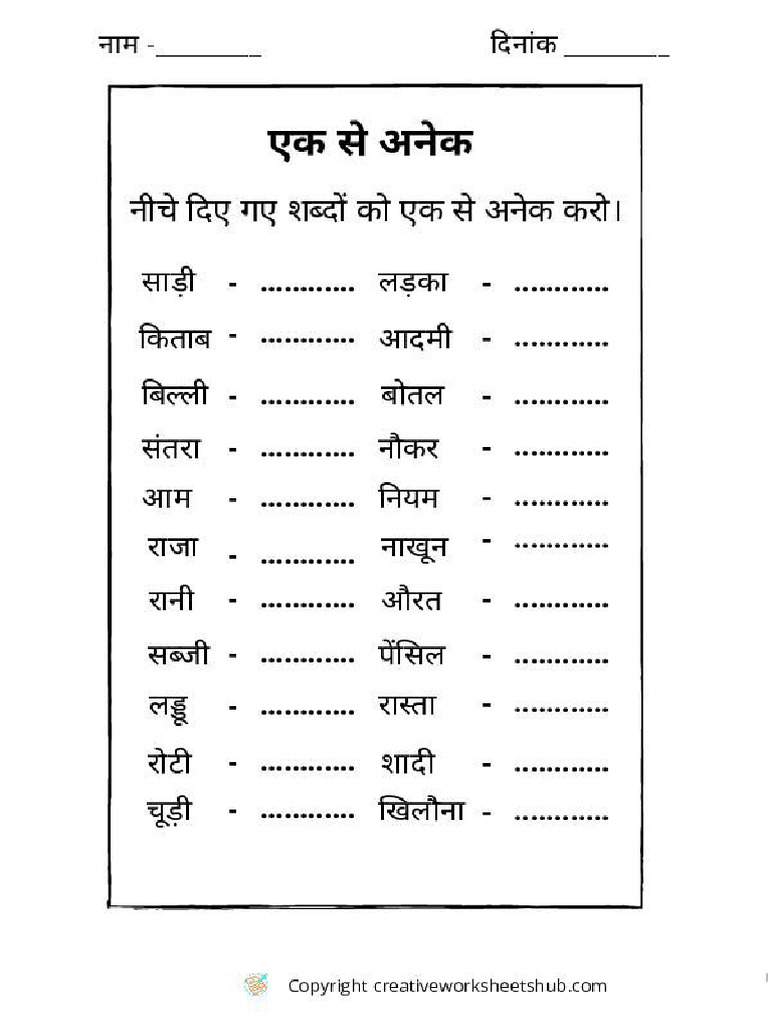 Aadhya Hindi Grammar Revision-1 | PDF