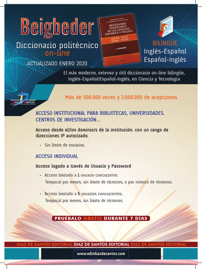 Diccionario Bilingüe de Ciencia y Tecnología | PDF | Diccionario ...