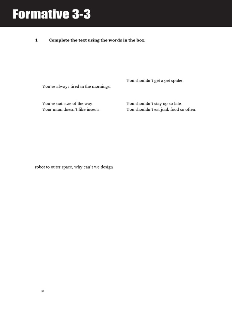 5th Grade Formative Assessment 3-3 | PDF