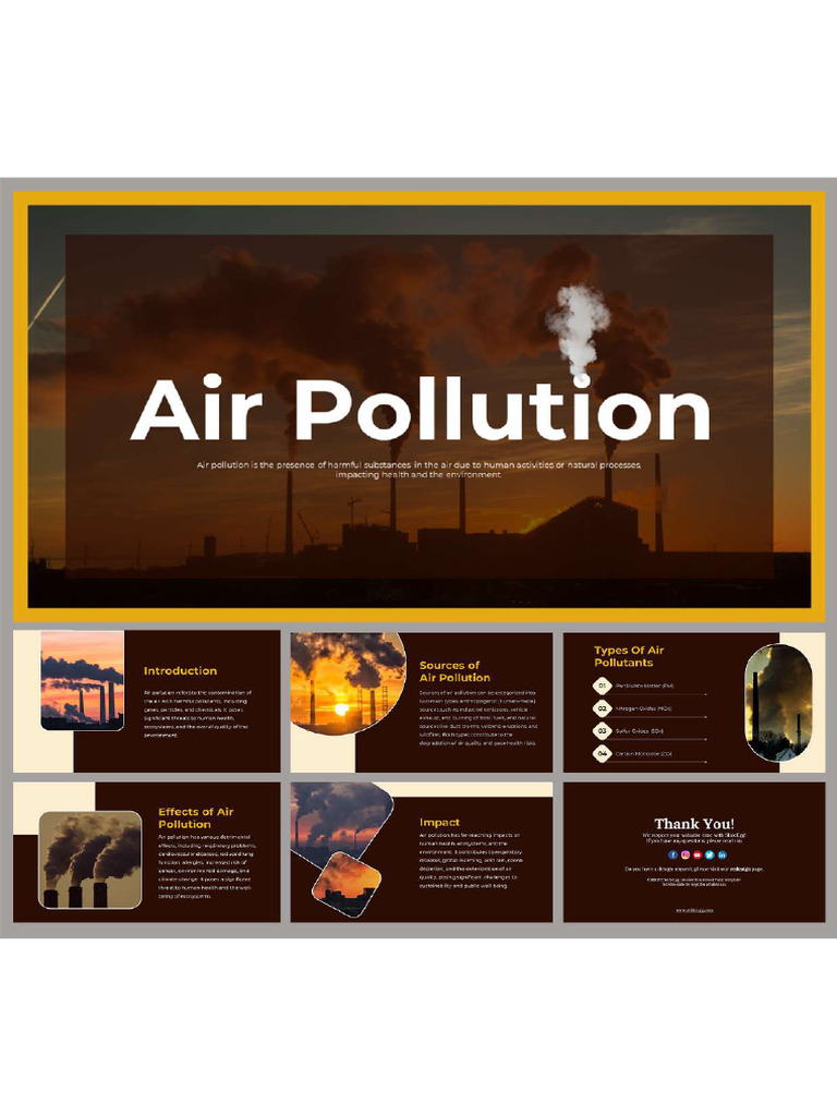 Air Pollution PPT Template | PDF