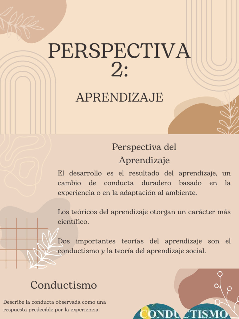 Perspectiva 2 Aprendizaje | PDF | Condicionamiento clásico | Aprendizaje