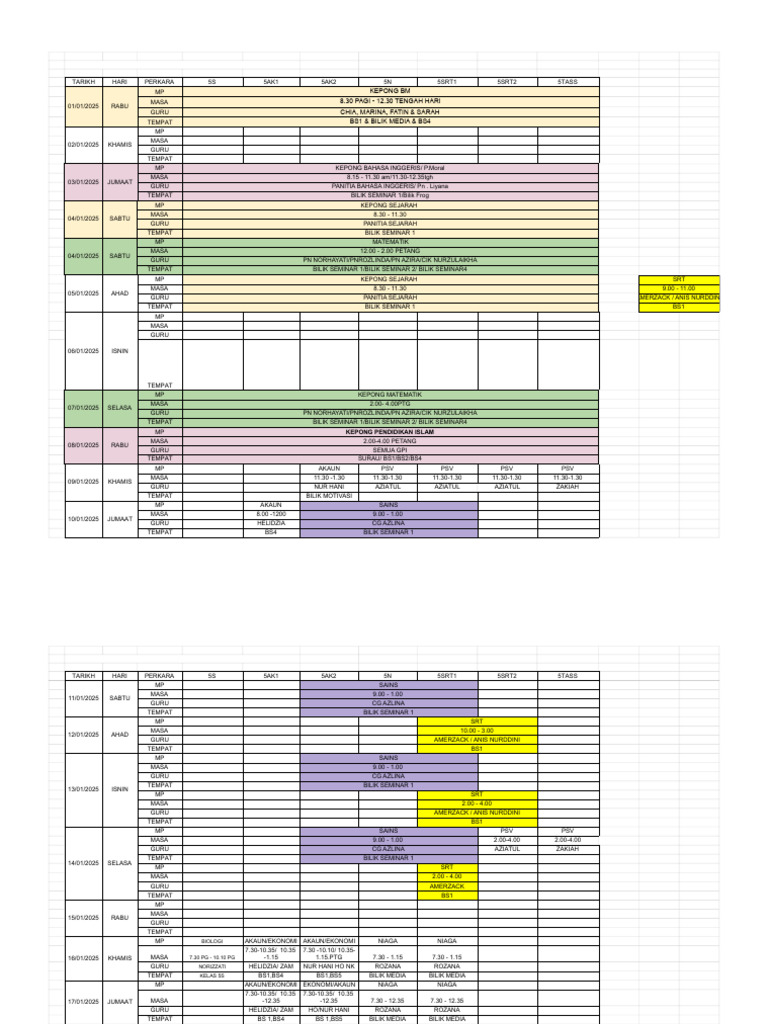 PROGRAM COUNTDOWN SPM 2024 - JAN | PDF