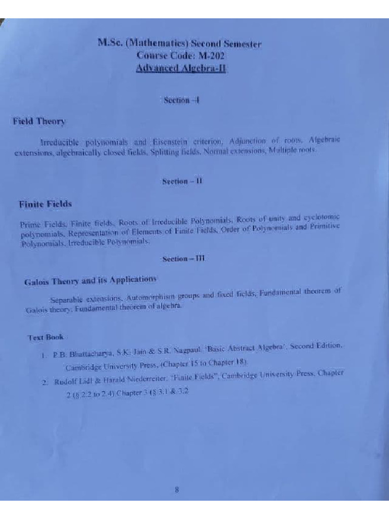 Advanced Algebra | PDF | Algebra