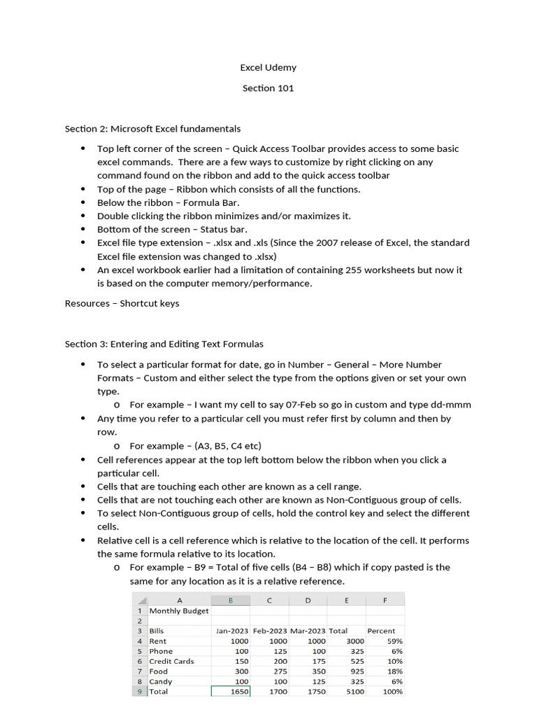 Excel 101 | PDF | Microsoft Excel | Computing