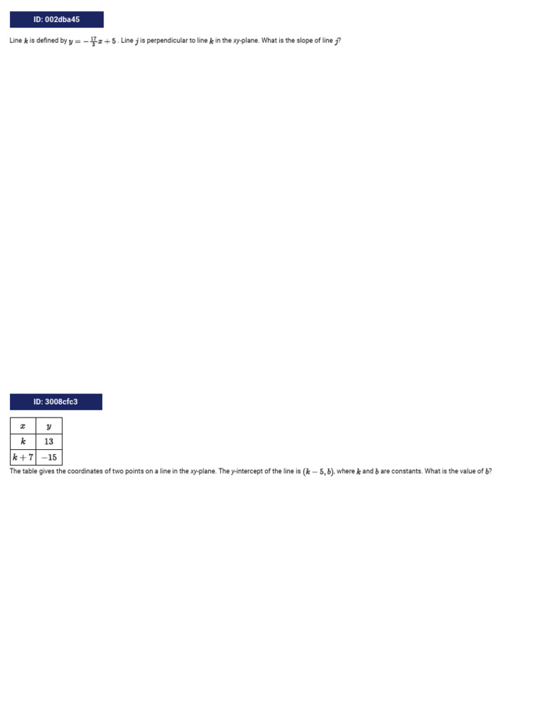 Slope and Equation Problems in Geometry | PDF | Triangle | Equations