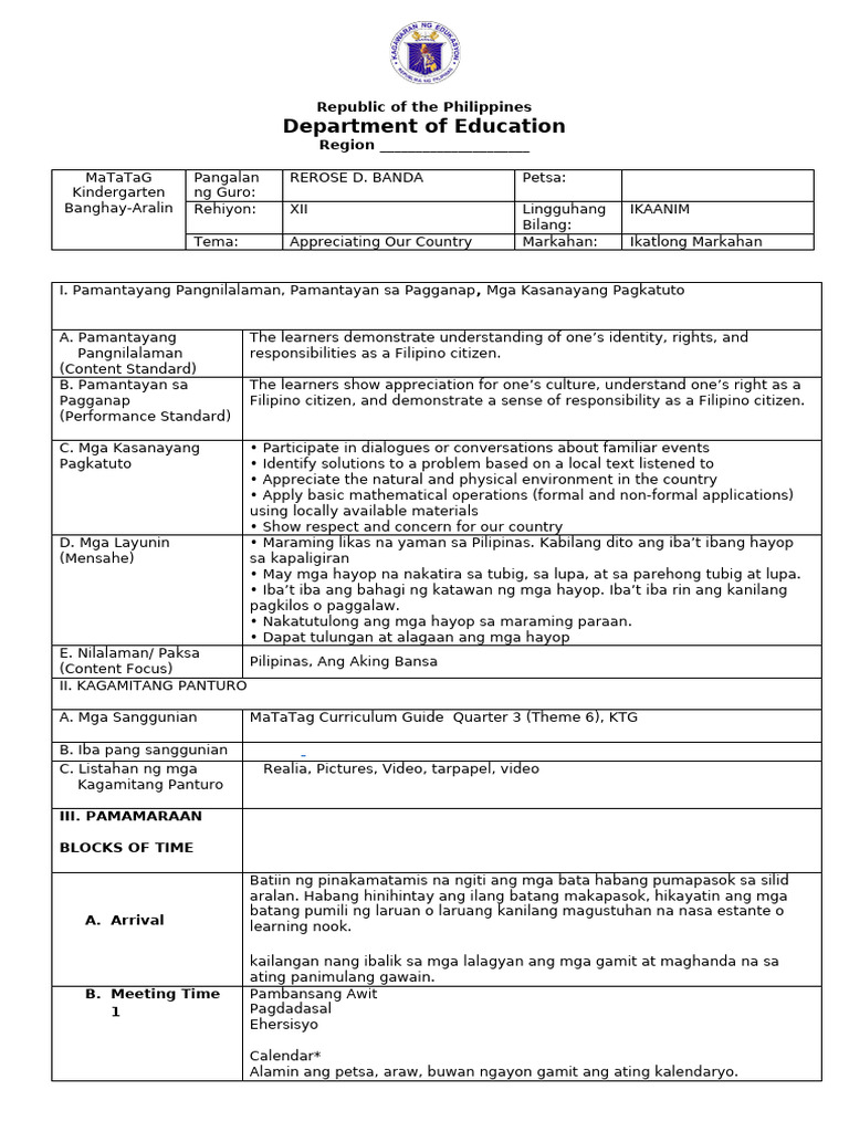 COT-KINDER-Q3-W6 - | PDF