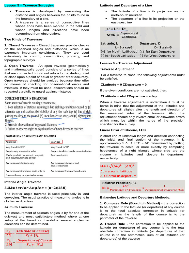 Surveying_Lesson5-6 | PDF | Surveying | Elementary Geometry