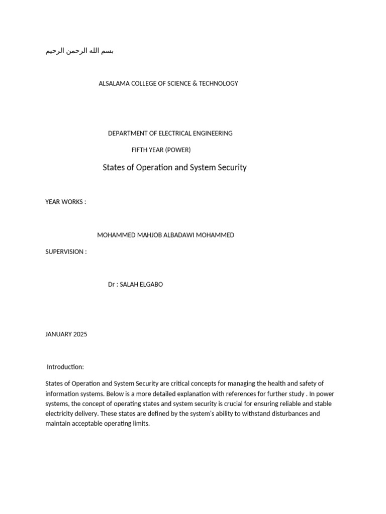 States of Operation and System Security | PDF | Security | Computer ...