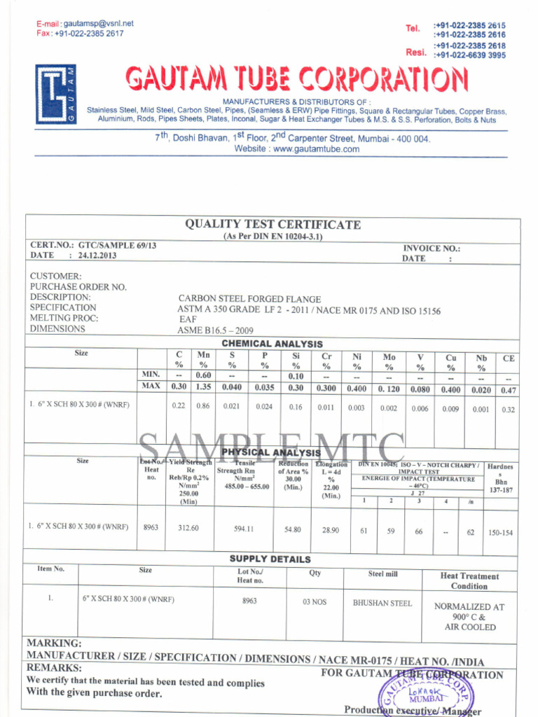 JSSMN Sample MTC LF2 & WPL6 Grade | PDF