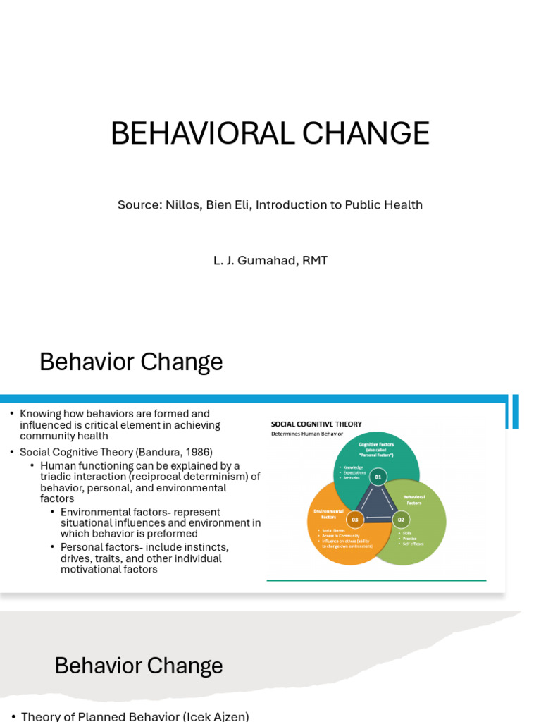 Lec 4 Behavioral Change and Governance | PDF | Behavior | Cognition