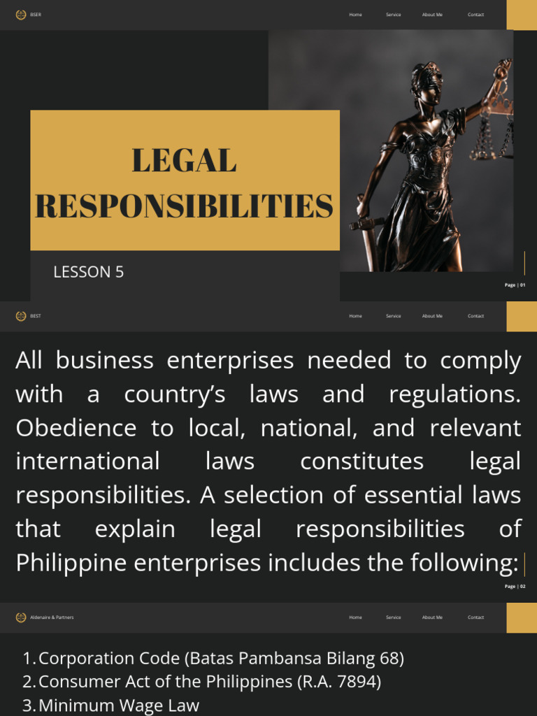 Legal Responsibilities in Business | PDF | Employment | Minimum Wage