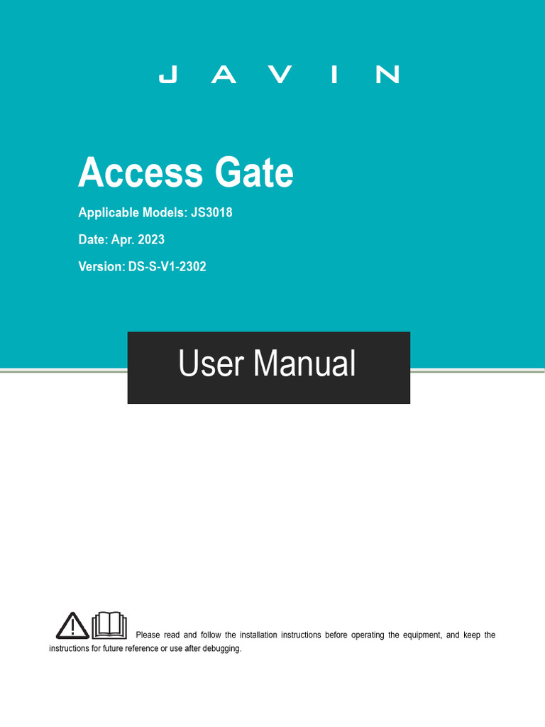 JAVIN JS3018 Access Gate User Manual | PDF | Clutch | Printed Circuit Board
