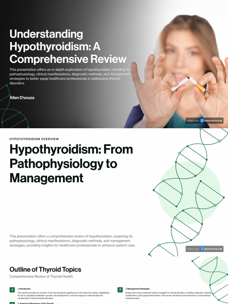 Hypothyroidism - From Pathophysiology To Management | PDF