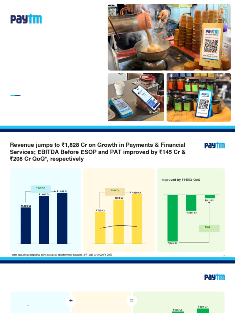 Paytm Presentation Q3 2025 INR Final | PDF | Expense | Banks