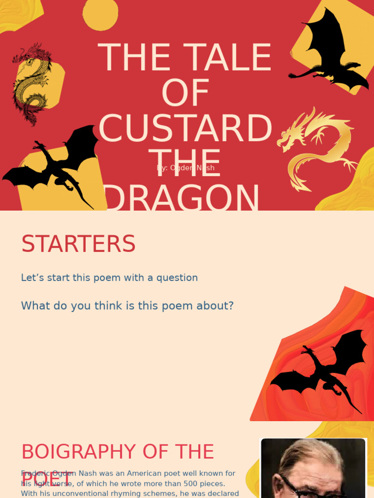 Custard the Cowardly Dragon's Tale | PDF | Poetry | Ballad