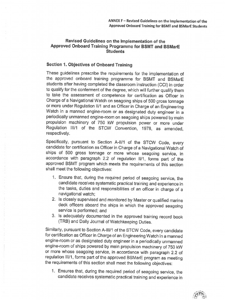 Annex F PSG Obt | PDF