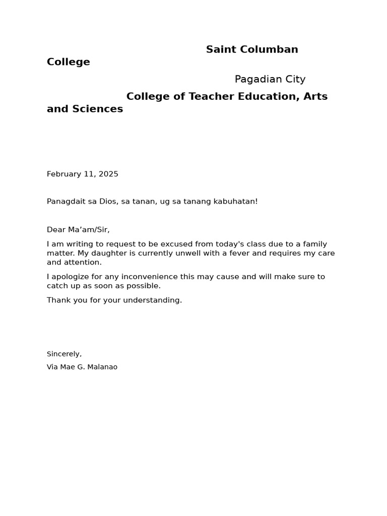 Saint Columban College | PDF