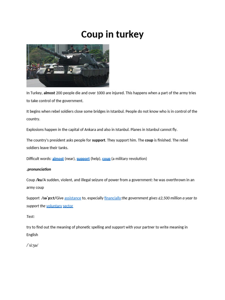 Coup in turkey | PDF