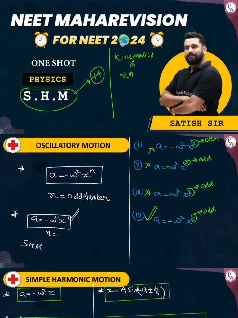 643e31a14ba2c00019299b11 ## Simple Harmonic Motion Satish Sir ...