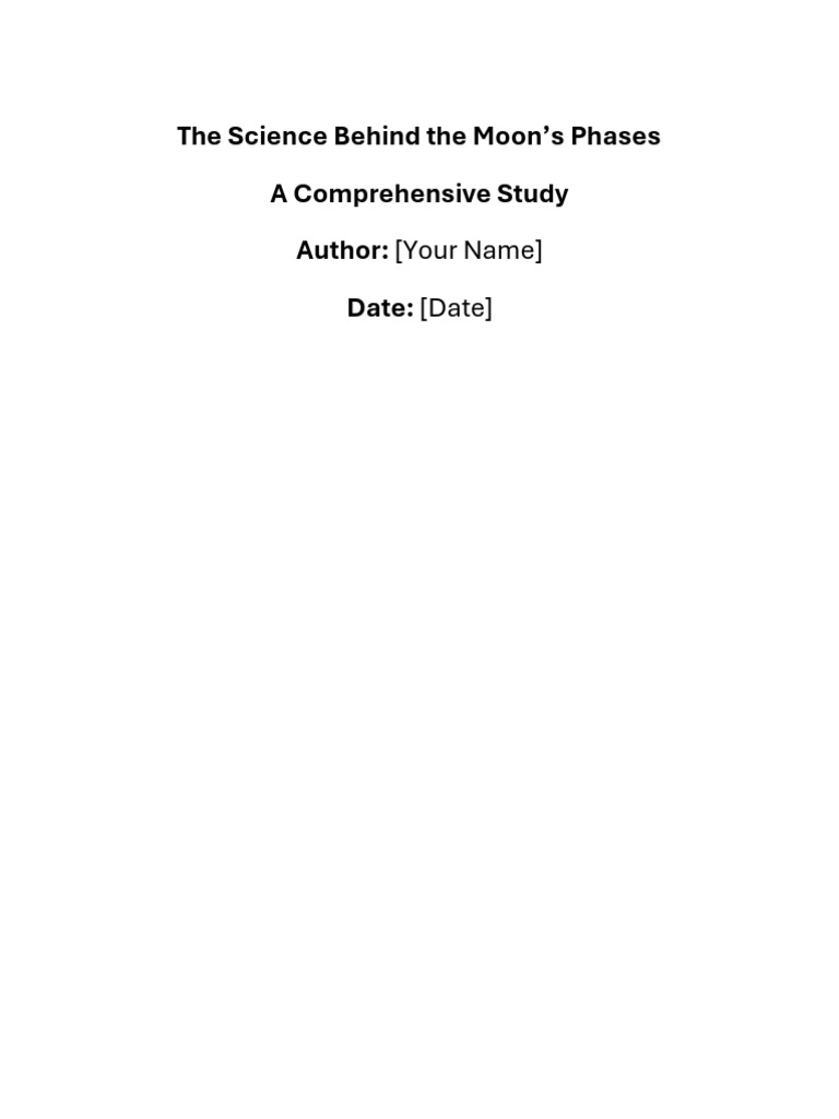 Understanding Moon Phases Explained | PDF